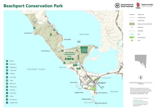 Beachport Conservation Park Map by Department for Environment and Water ...
