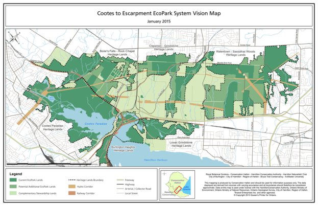 Cootes to Escarpment EcoPark System Vision Map by Avenza Systems Inc ...