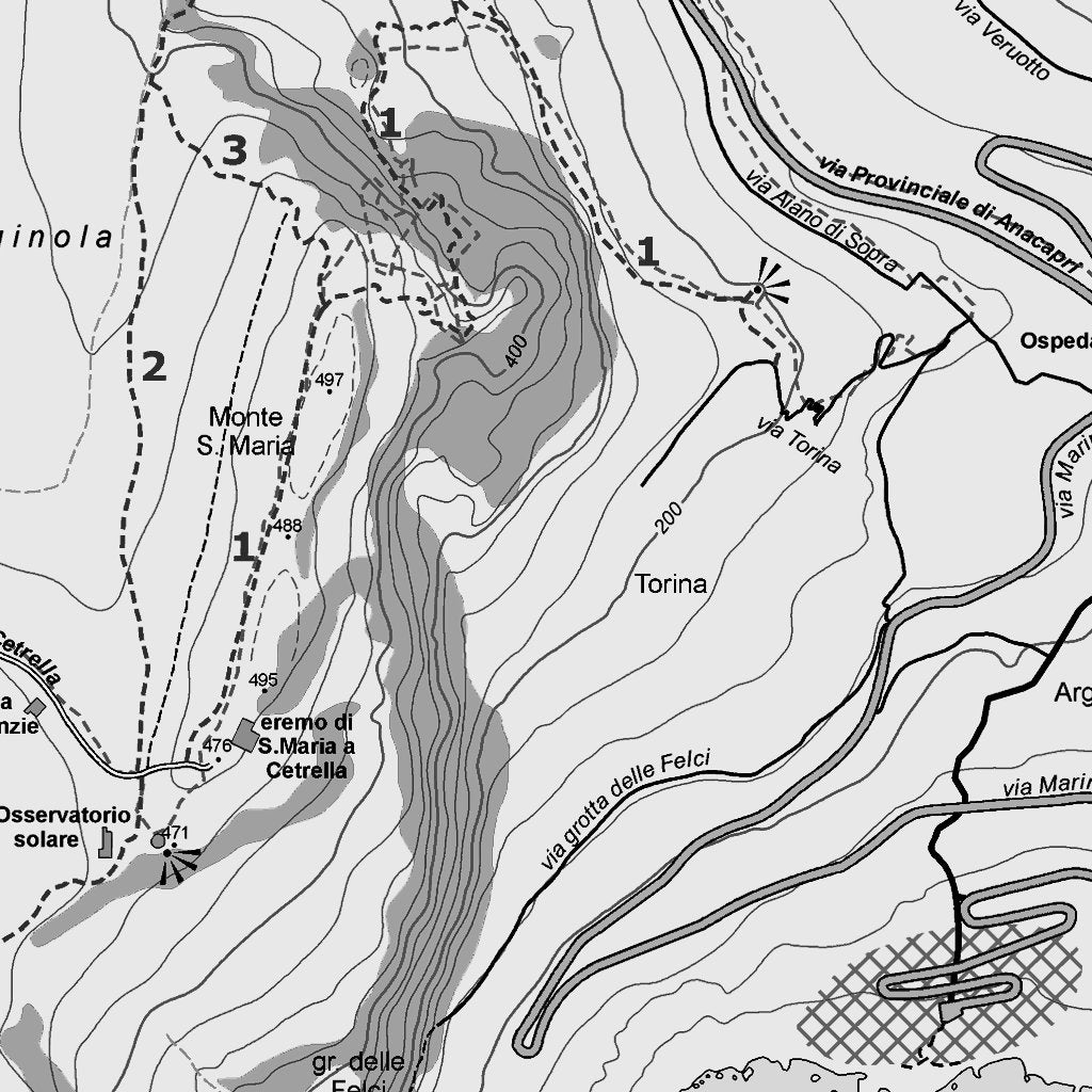 Capri Island Trails Map / Mappa dei Sentieri dell'Isola di Capri by ...