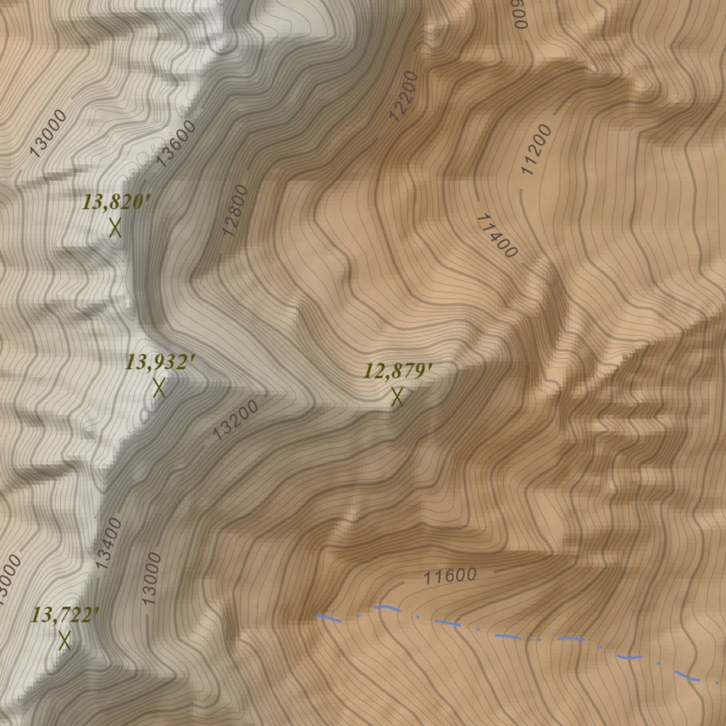 Maroon Bells, Colorado 7.5 Minute Topographic Map - Color Hillshade by ...