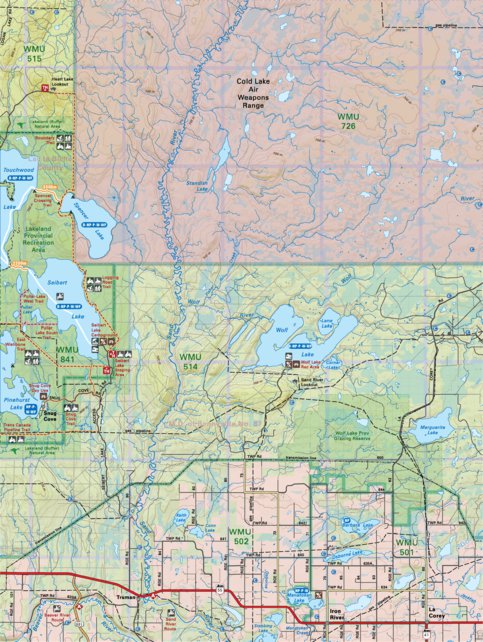 NOAB13 Wolf Lake - Northern Alberta Topo Map by Backroad Mapbooks ...