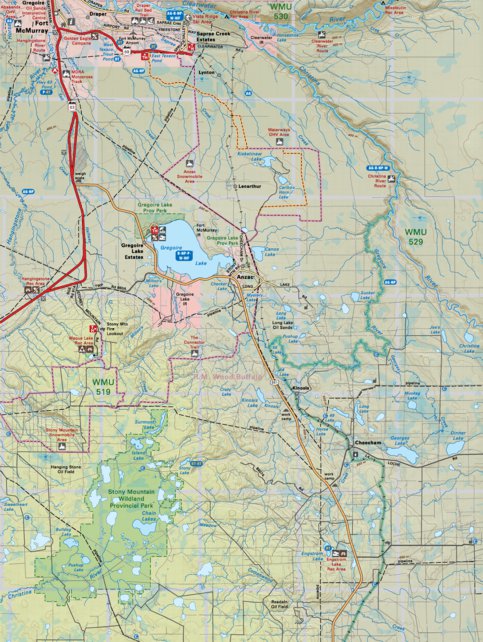 NOAB55 Gregoire Lake - Northern Alberta Topo Map by Backroad Mapbooks ...