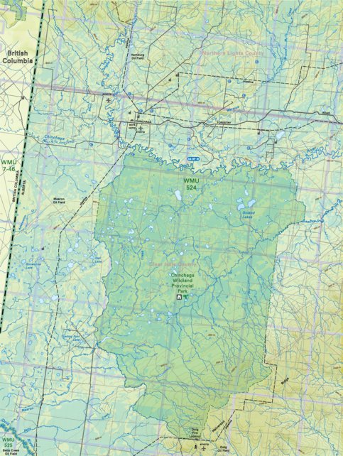 NOAB71 Chinchaga Wildland Prov Park - Northern Alberta Topo Map by ...