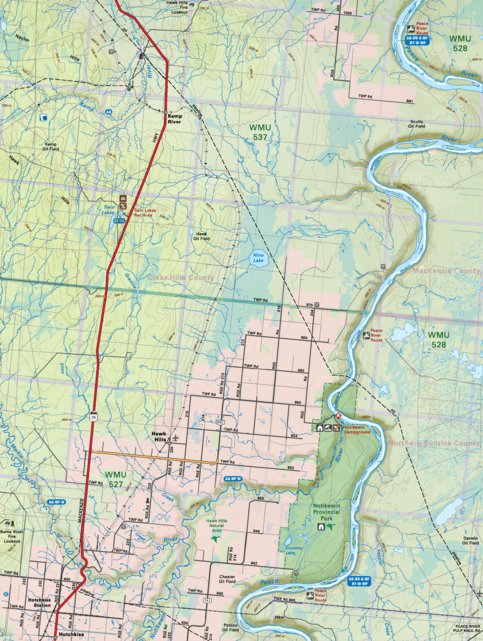 NOAB74 Kemp River - Northern Alberta Topo Map by Backroad Mapbooks ...