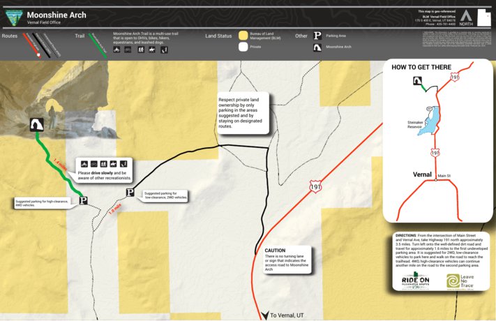 BLM Utah Moonshine Arch Map by Bureau of Land Management - Utah ...