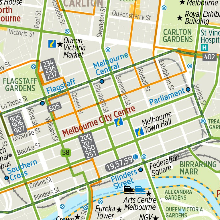 Inner Melbourne Map by Visualvoice | Avenza Maps