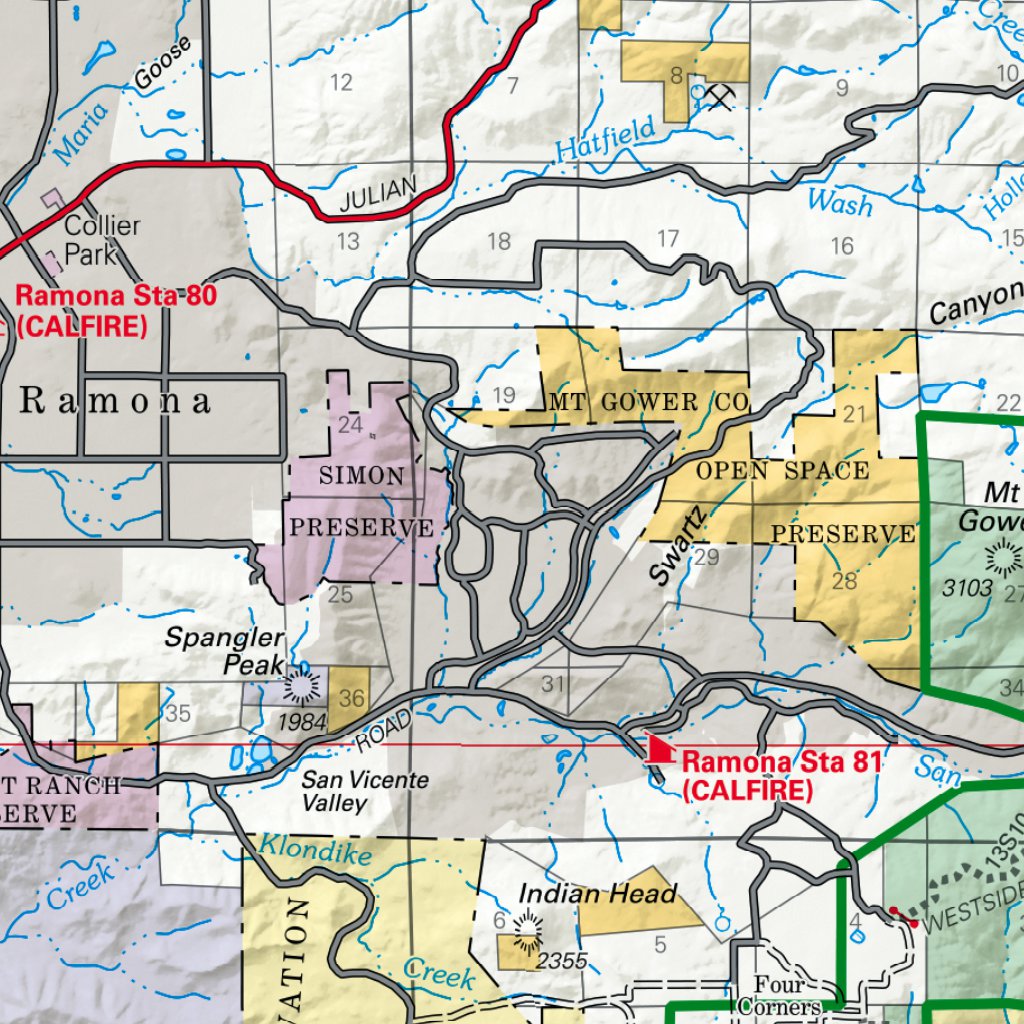 Cleveland National Forest Visitor Map (South) by US Forest Service R5 ...