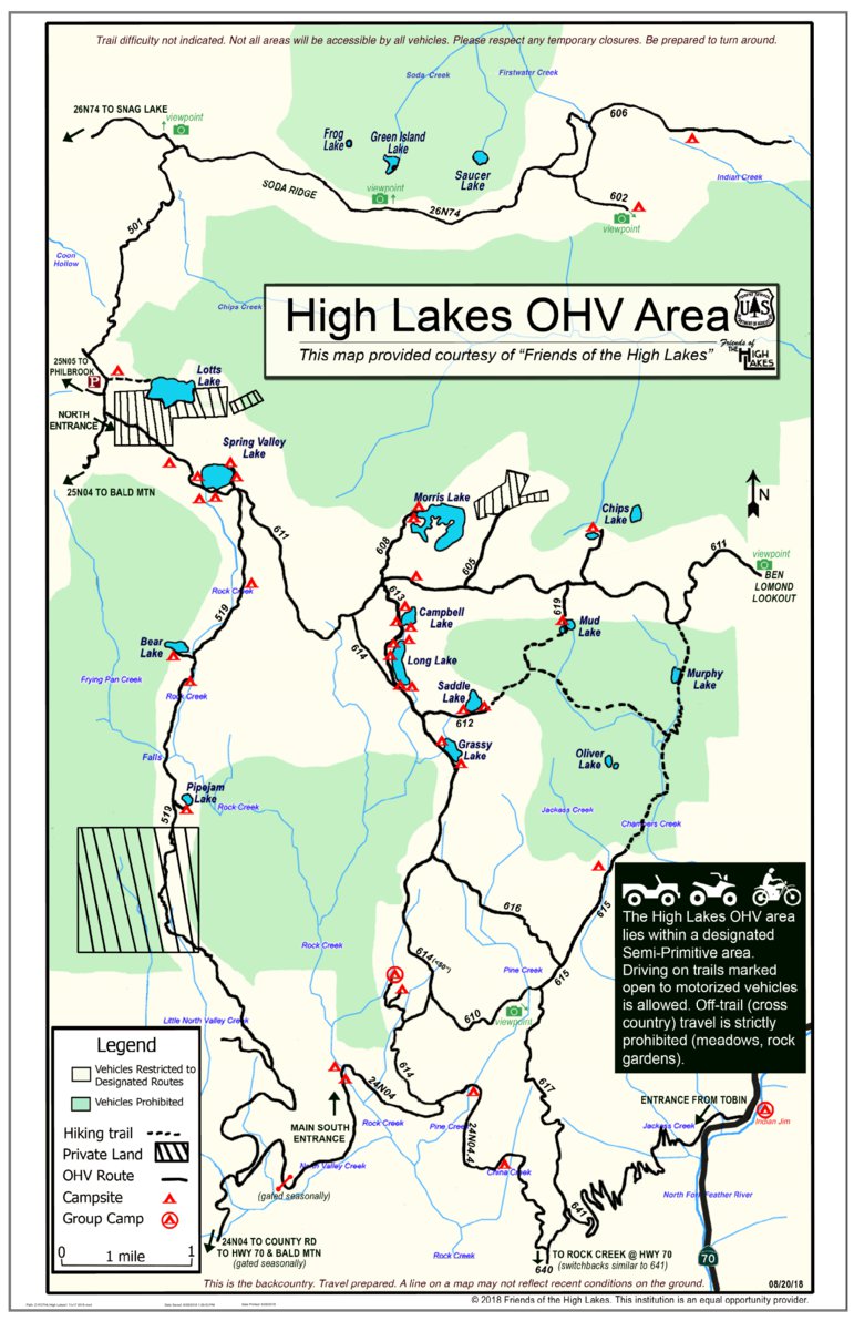 High Lakes OHV Area (2018) Map by Friends of the High Lakes | Avenza Maps