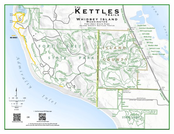 Kettles Trails Map by Island County | Avenza Maps
