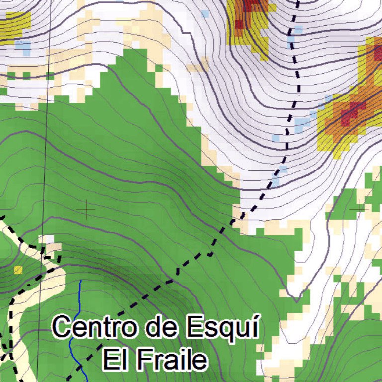 Fraile Ski Resort - Coyhaique Map by Pixmap Cartografia Digital ...