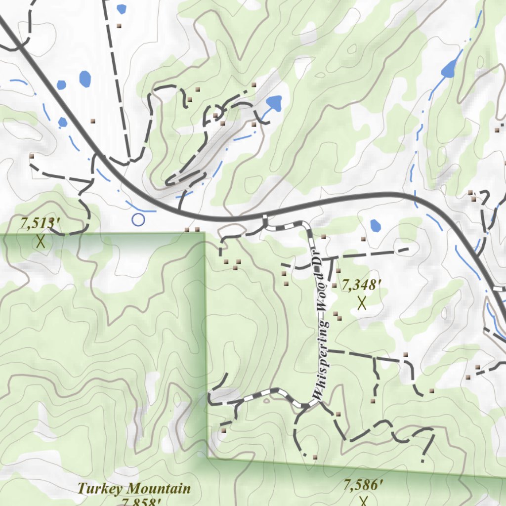 Serviceberry Mountain, Colorado 7.5 Minute Topographic Map by Apogee ...