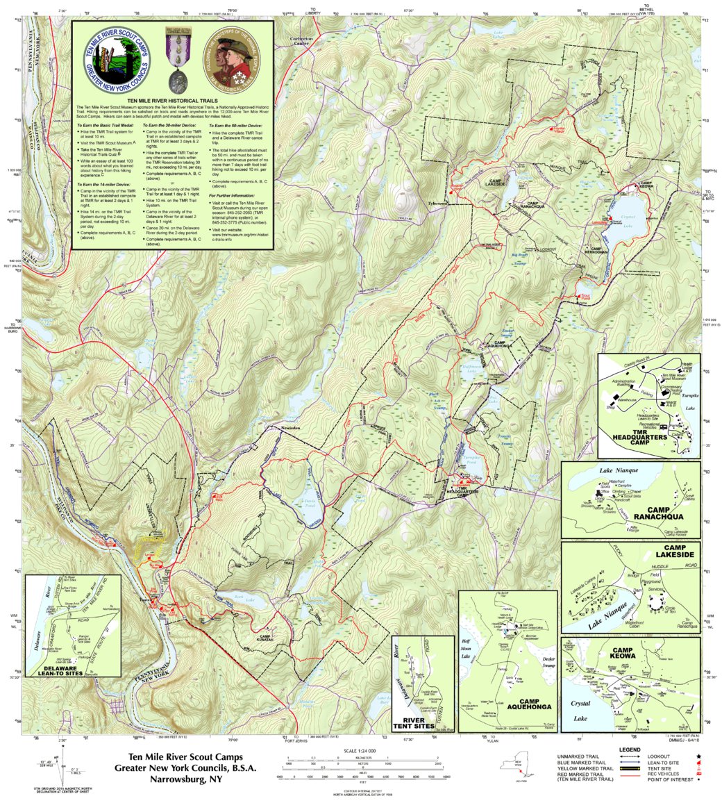 2018 Ten Mile River Scout Camps Trails Map by Ten Mile River Scout ...