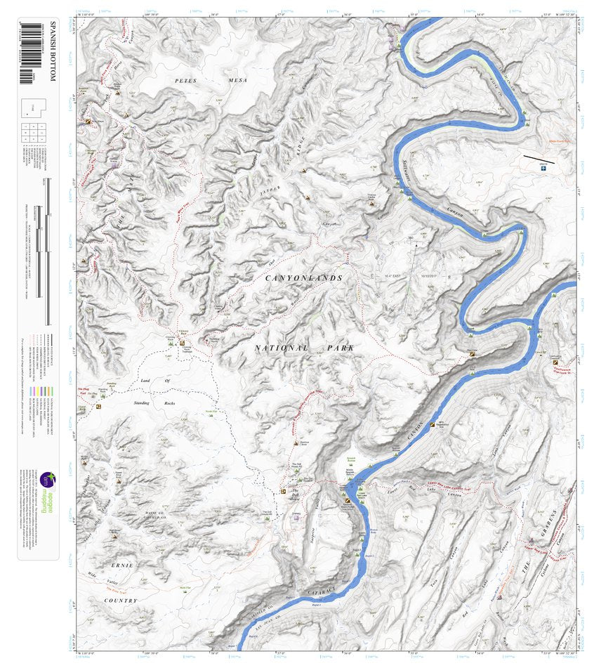 Spanish Bottom, Utah 7.5 Minute Topographic Map by Apogee Mapping, Inc ...