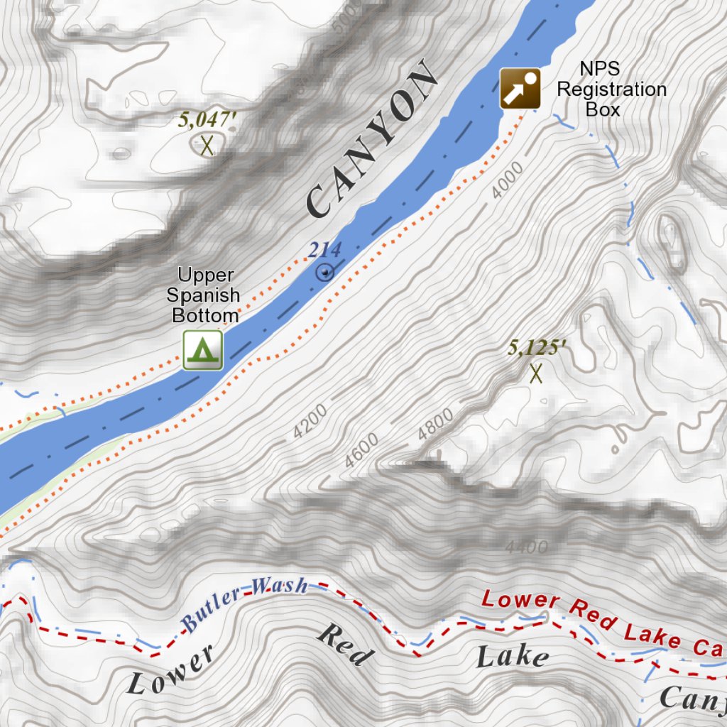 Spanish Bottom, Utah 7.5 Minute Topographic Map by Apogee Mapping, Inc ...