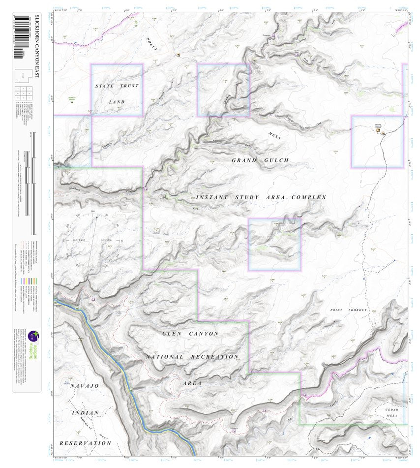 Slickhorn Canyon East, Utah 7.5 Minute Topographic Map by Apogee ...