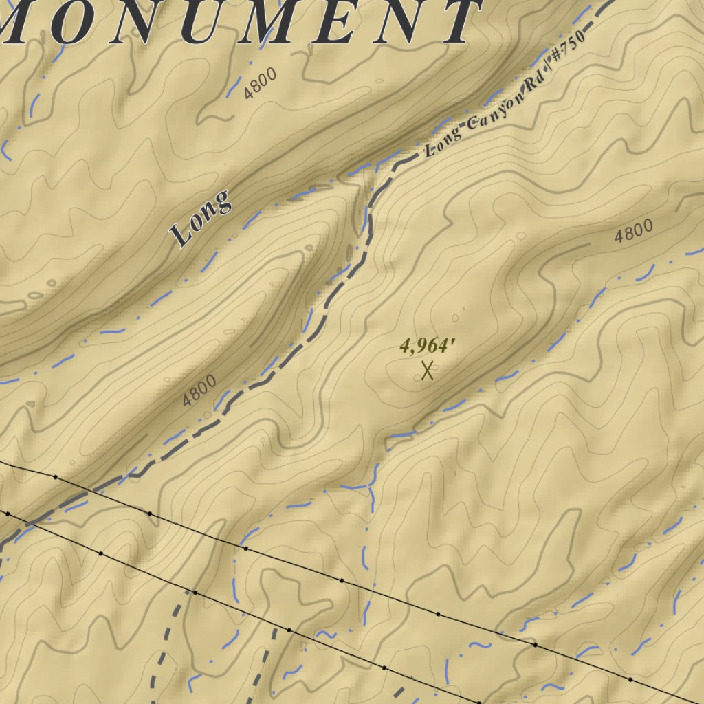 West Clark Bench, Utah 7.5 Minute Topographic Map - Color Hillshade by ...