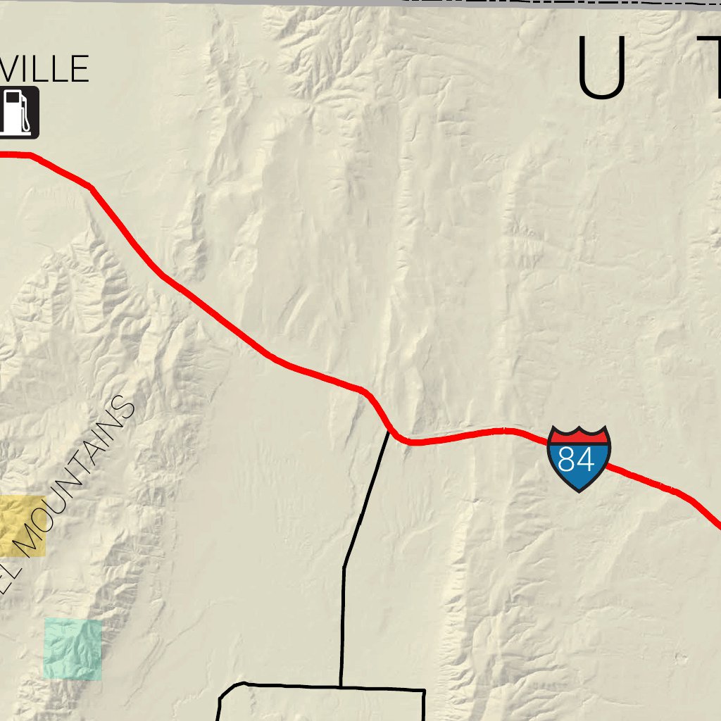 BLM Utah Transcontinental Railroad Backcountry Byway Map by Bureau of ...