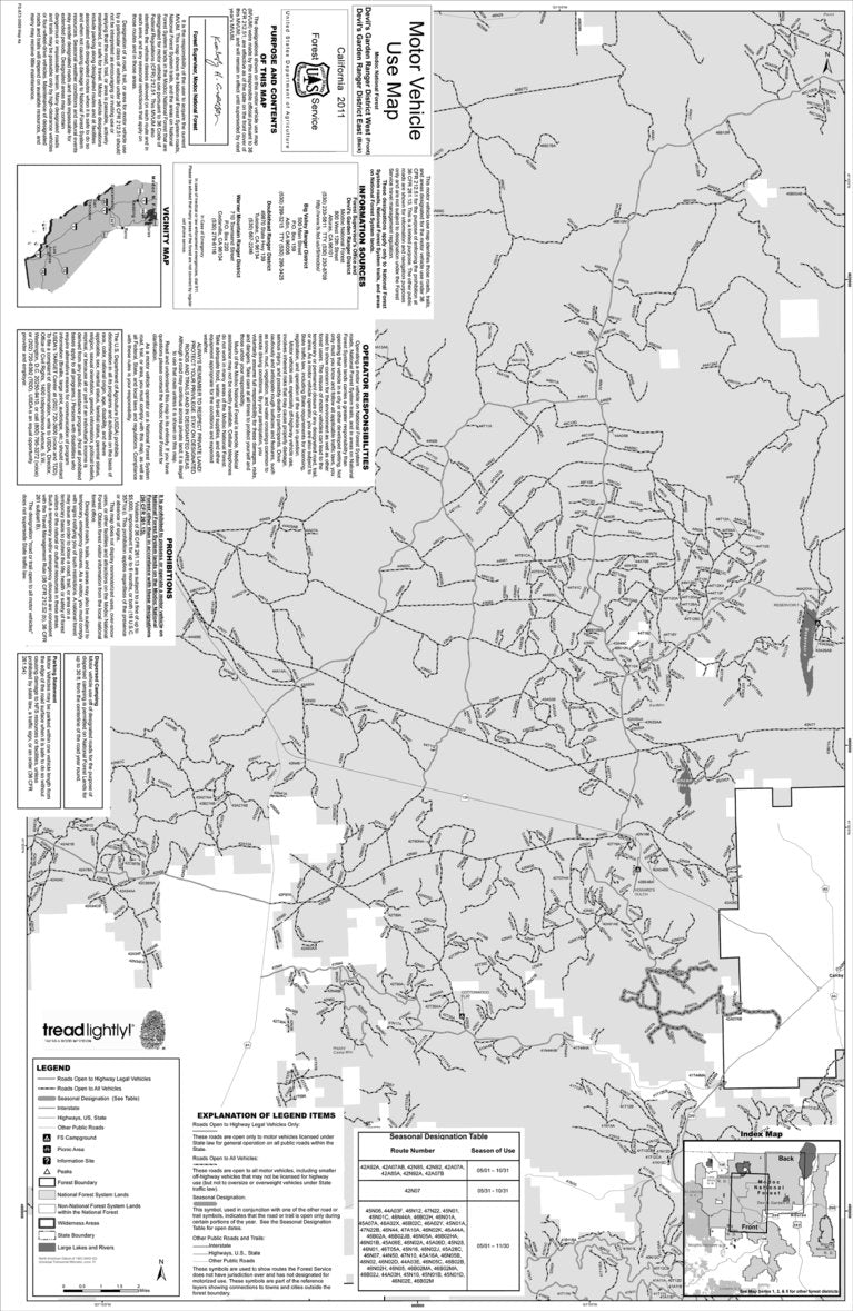 Modoc MVUM - Devils Garden (west) Map by US Forest Service R5 | Avenza Maps