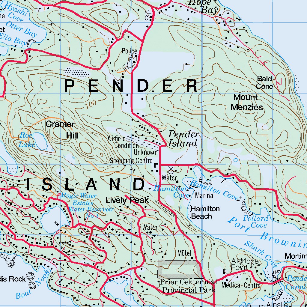 Mayne Island, BC (092B14 CanMatrix) Map by Natural Resources Canada ...