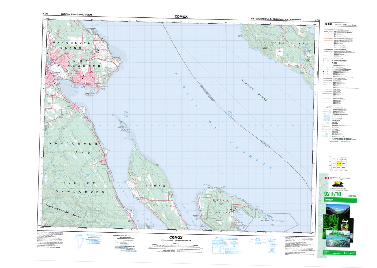 Comox, BC (092F10 CanMatrix) Map by Natural Resources Canada | Avenza Maps