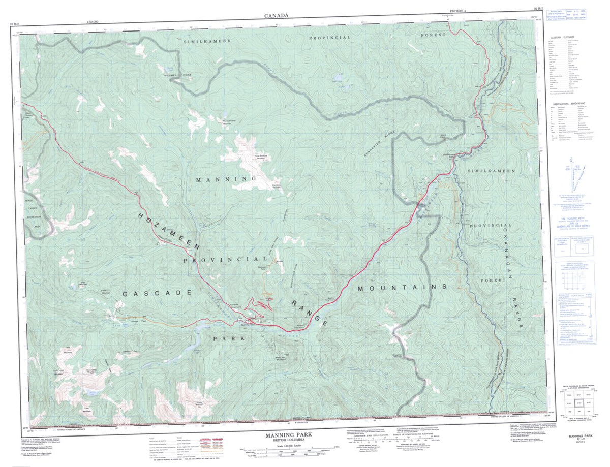 Ashnola River, BC (092H01 CanMatrix) Map by Natural Resources Canada ...