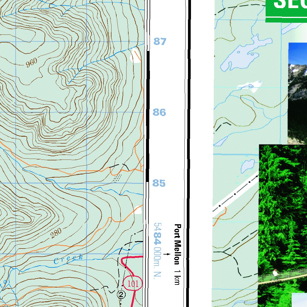 Sechelt Inlet, BC (092G12 CanMatrix) Map by Natural Resources Canada ...