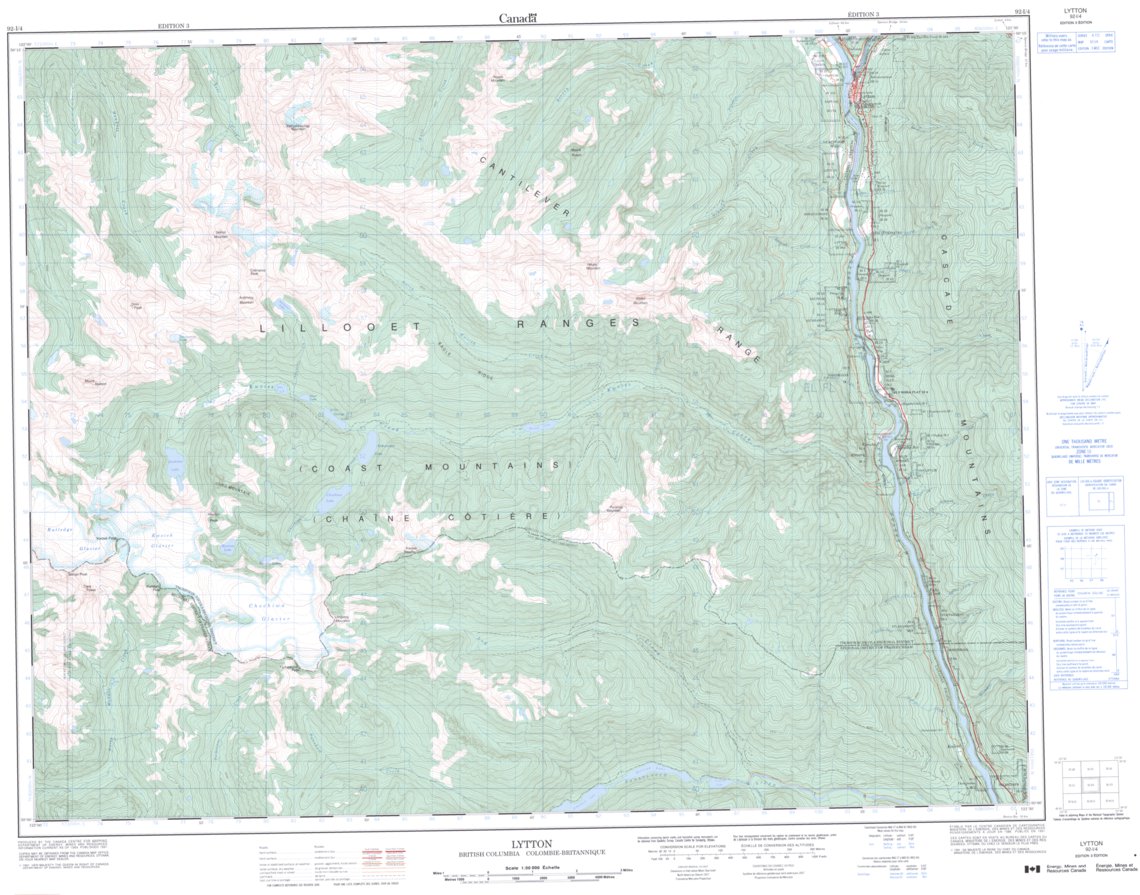 Lytton, BC (092I04 CanMatrix) Map by Natural Resources Canada | Avenza Maps