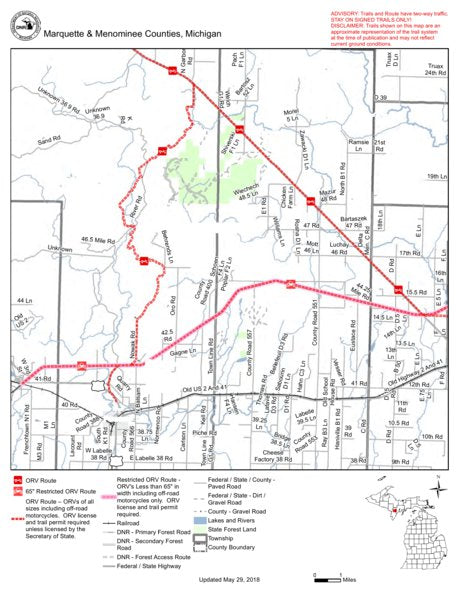 Powers Arnold Route South Map by MI DNR | Avenza Maps