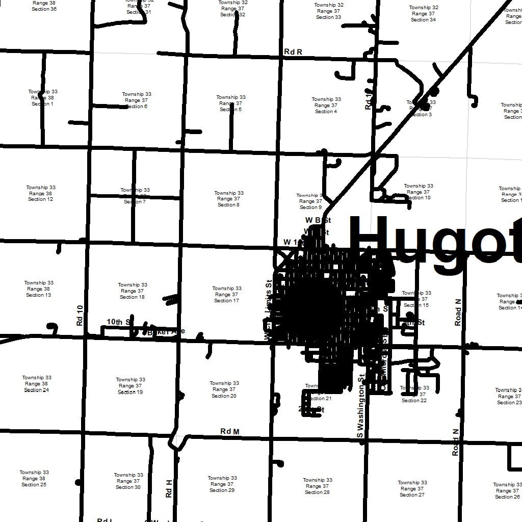 Morton County Roads and PLSS Map by Kansas Cooperative Fish and ...