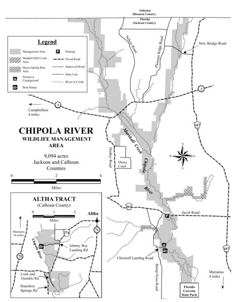 Chipola River WMA Brochure Map by Florida Fish and Wildlife ...