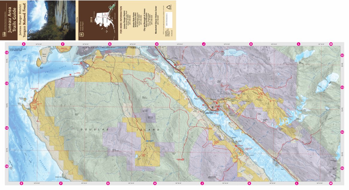 Juneau Area Trails Guide - Douglas Island to Downtown Juneau Inset Map ...