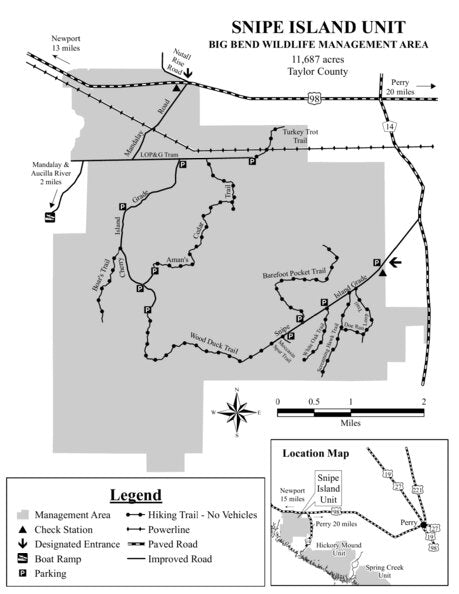 Big Bend WMA - Snipe Island Unit Brochure Map by Florida Fish and ...