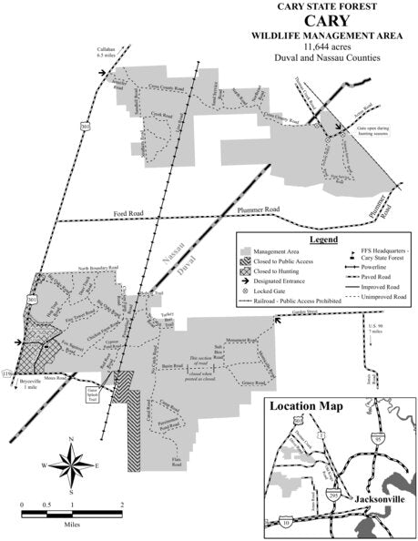 Cary WMA Brochure Map by Florida Fish and Wildlife Conservation ...