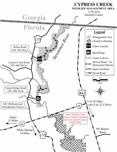Cypress Creek WMA Brochure Map by Florida Fish and Wildlife ...