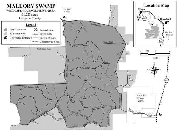 Mallory Swamp WMA Brochure Map by Florida Fish and Wildlife ...
