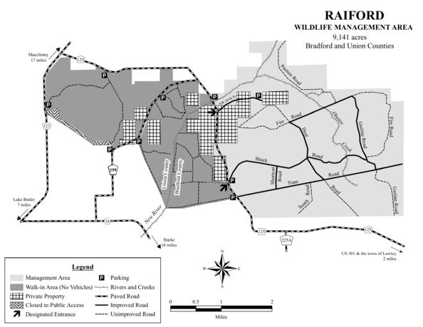 Raiford WMA Brochure Map by Florida Fish and Wildlife Conservation ...