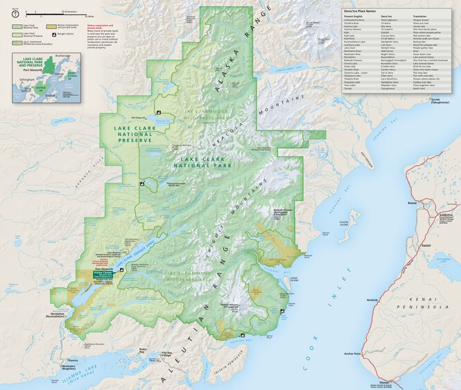 Lake Clark National Park and Preserve Map by US National Park Service ...