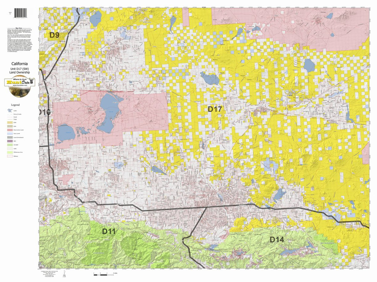 California Deer Hunting Zone D17(SW) Map by HuntData LLC | Avenza Maps