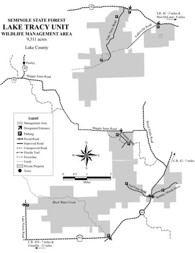 Seminole Forest WMA - LakeTracy Unit Brochure Map by Florida Fish and ...