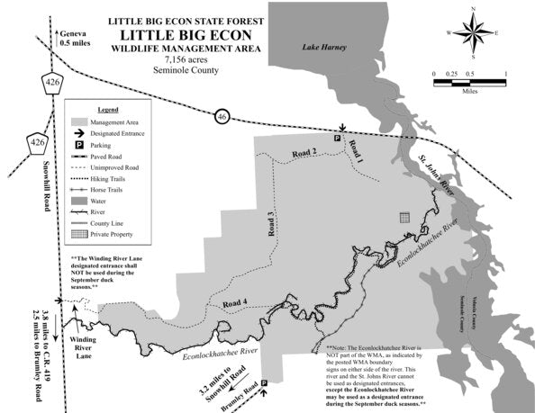 Little Big Econ WMA Brochure Map by Florida Fish and Wildlife ...