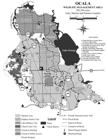 Ocala WMA Brochure Map by Florida Fish and Wildlife Conservation ...