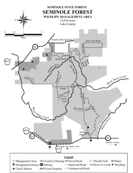 Seminole Forest WMA Brochure Map by Florida Fish and Wildlife ...