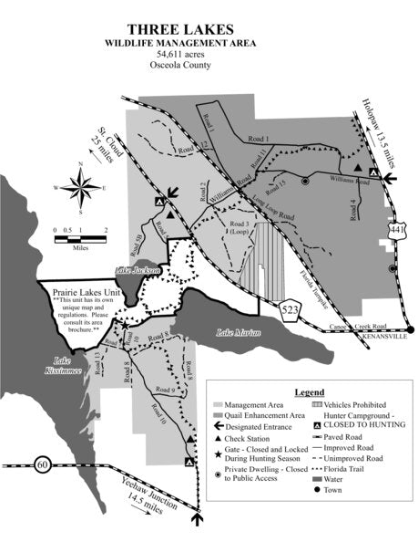 Three Lakes WMA Brochure Map by Florida Fish and Wildlife Conservation ...