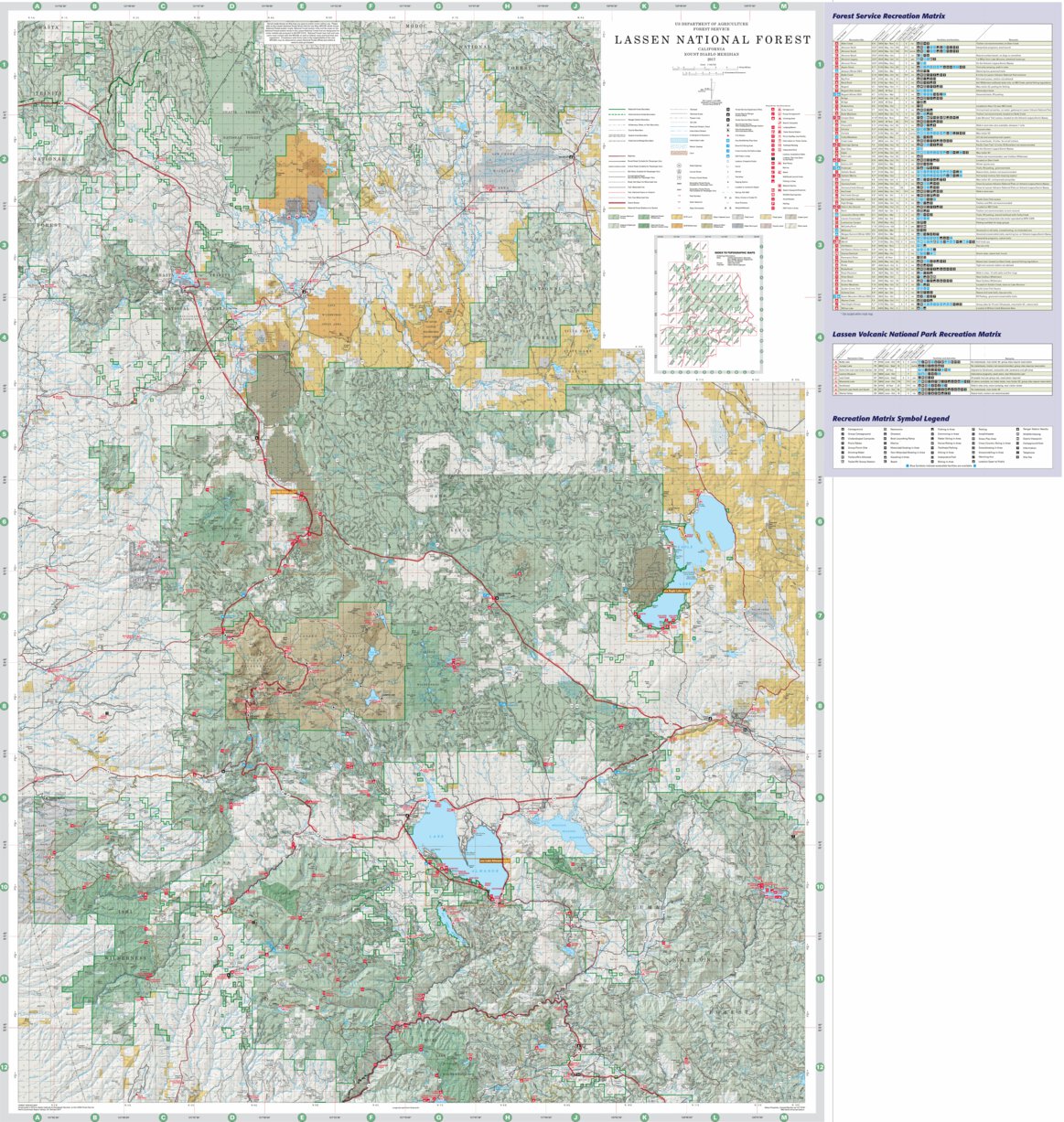 Lassen National Forest Visitor Map by US Forest Service R5 | Avenza Maps
