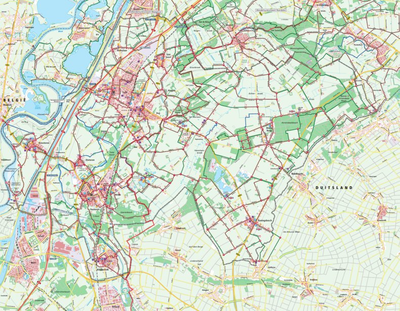 Wandelroutenetwerk Gemeente Echt-Susteren Map by Red Geographics ...