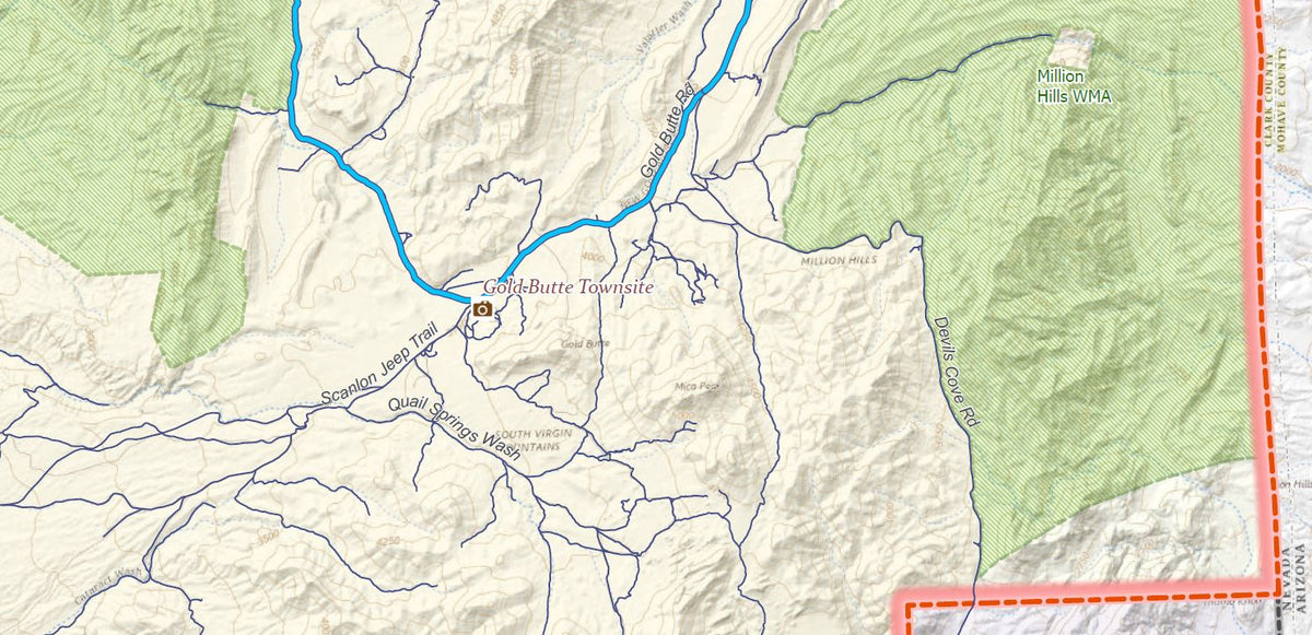 Gold Butte National Monument Map by Nevada Department of Conservation ...