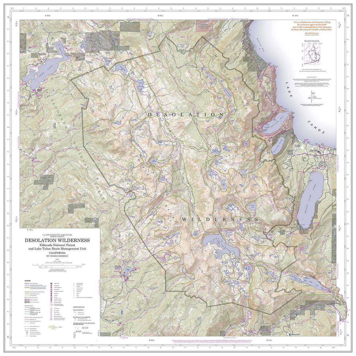 Desolation Wilderness Map by US Forest Service R5 | Avenza Maps