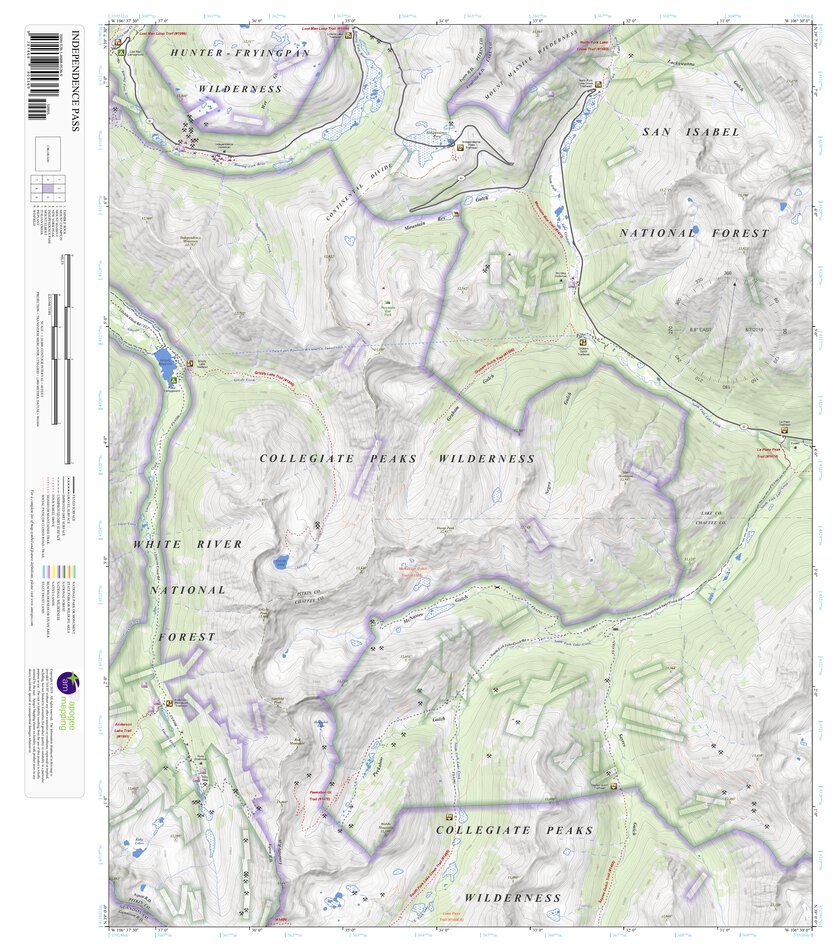 Independence Pass, Colorado 7.5 Minute Topographic Map by Apogee ...