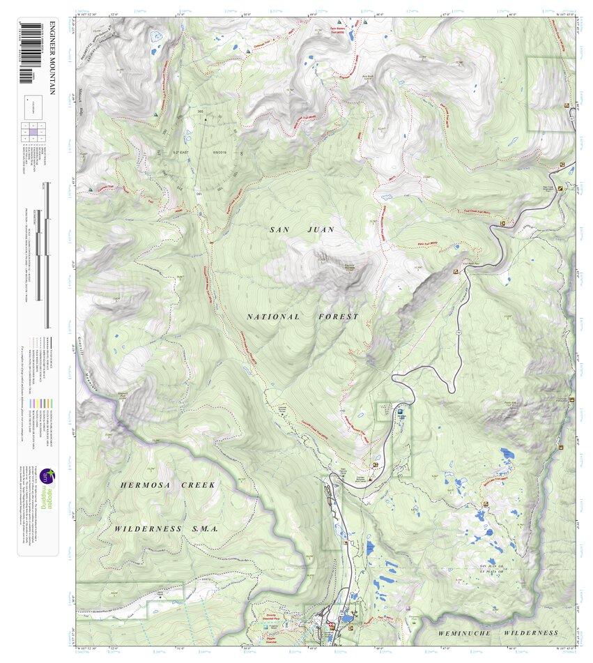 Engineer Mountain, Colorado 7.5 Minute Topographic Map by Apogee ...