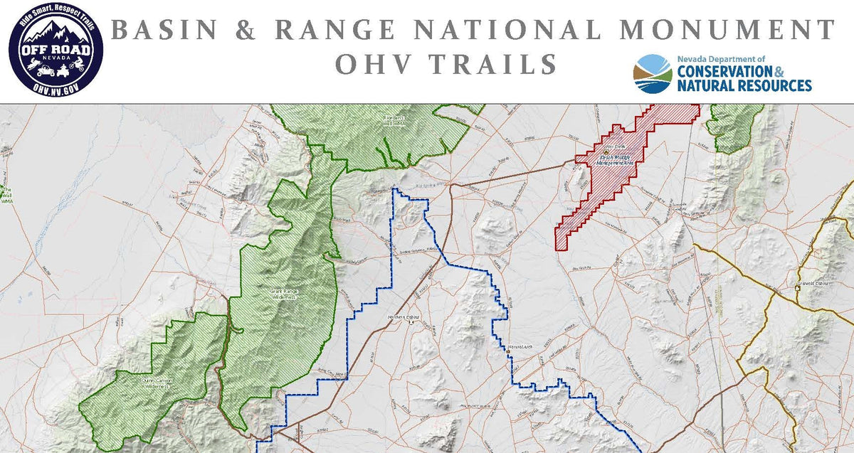 Basin and Range National Monument OHV Trails Map by Nevada Department ...
